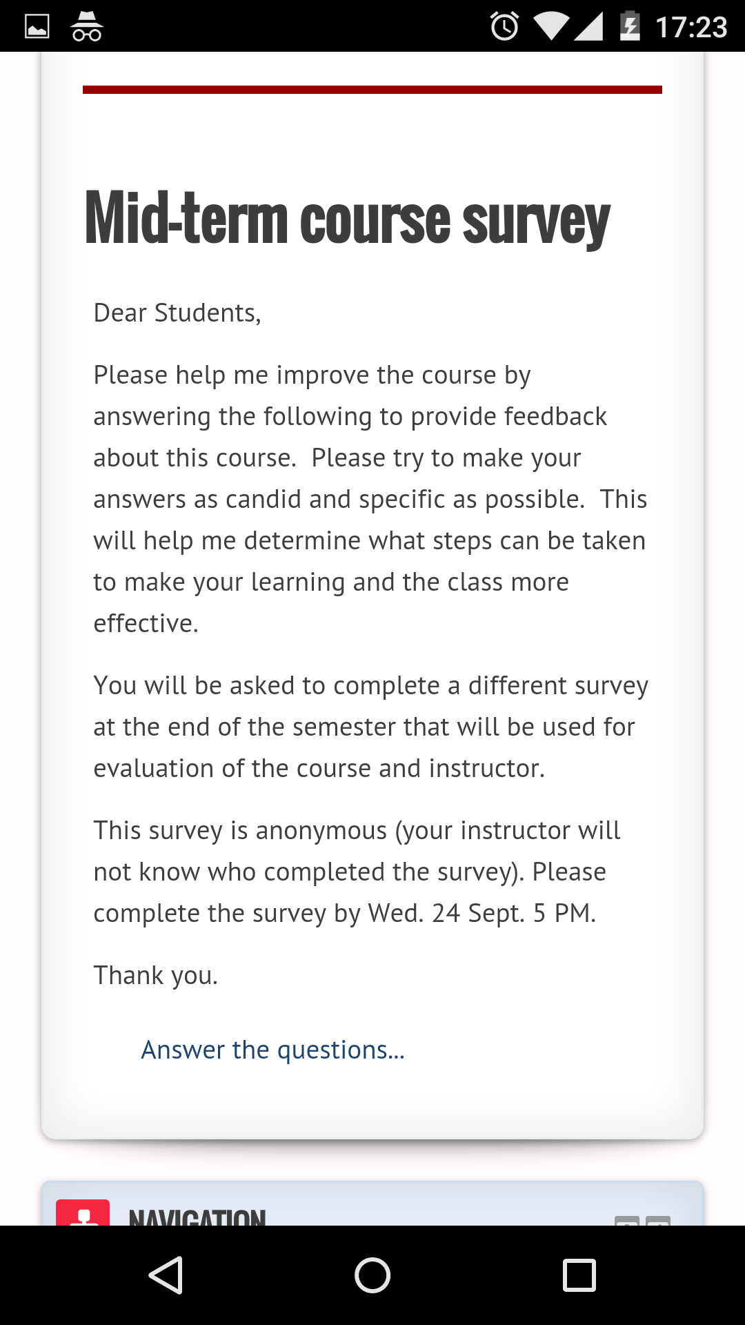 Going Paperless: Collecting Student Feedback Using UMMoodle – Centre ...