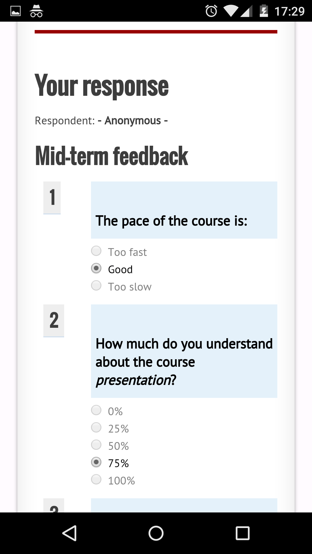 Going Paperless: Collecting Student Feedback Using UMMoodle – Centre ...